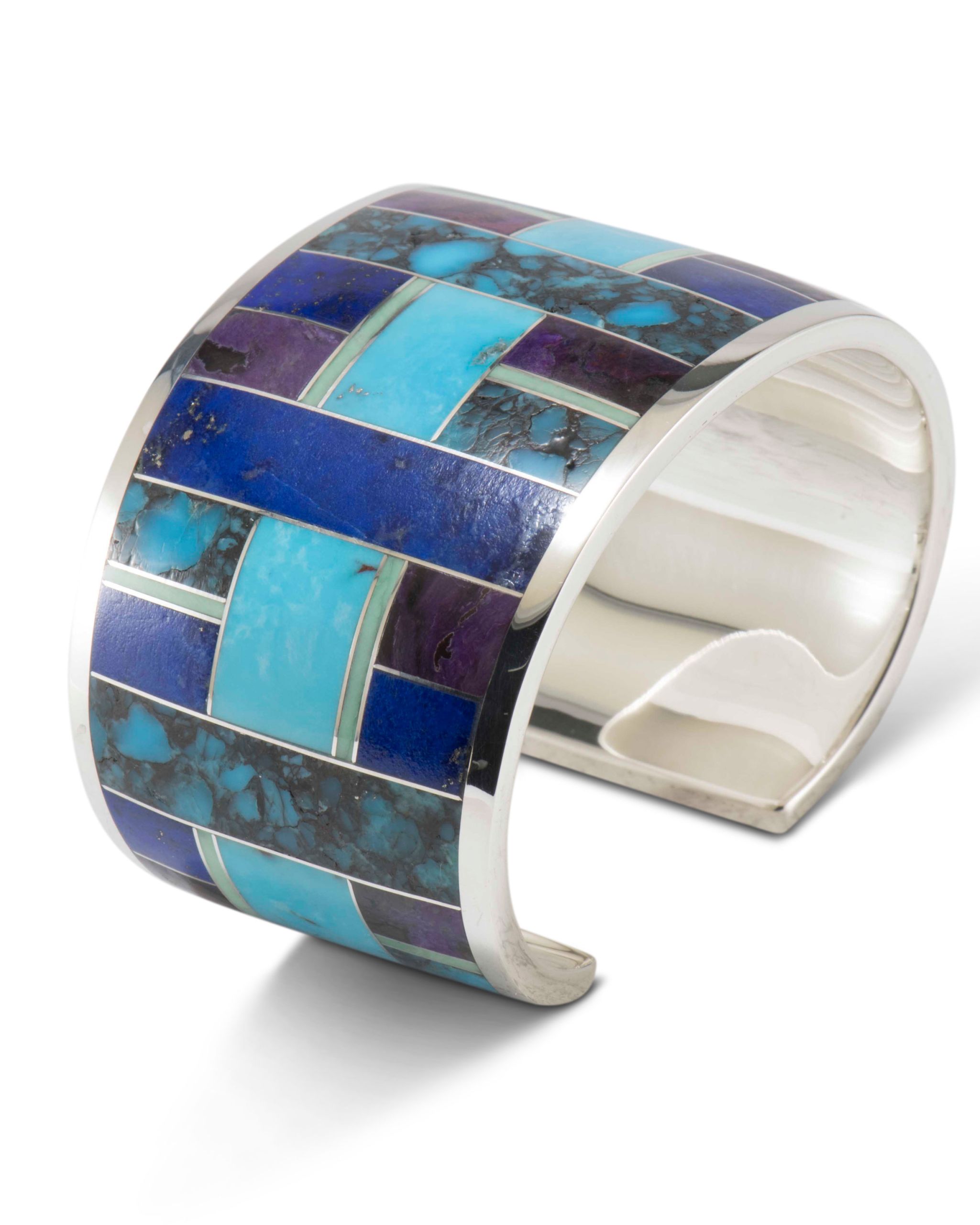 Supersmith Inc Spring Mountain Collection Wide Inlay Cuff - Four Winds ...