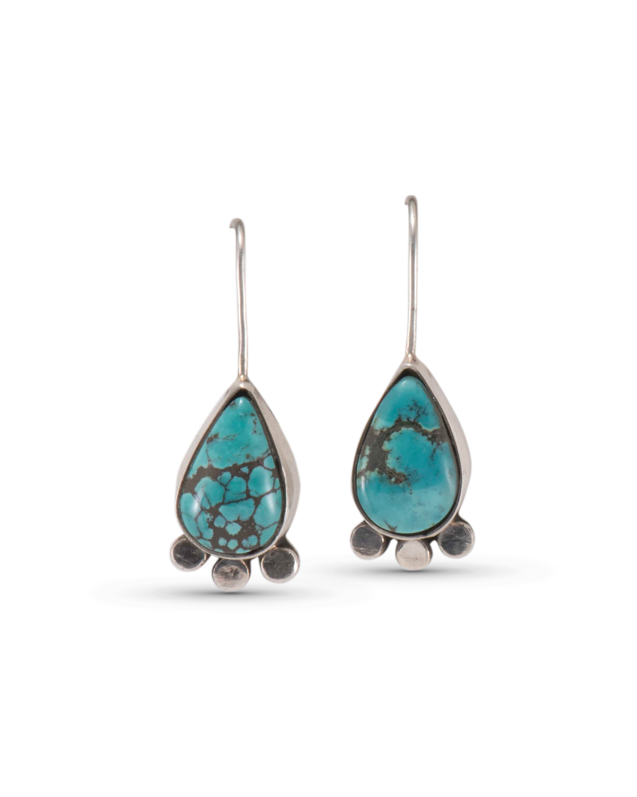 Mike Bird-Romero Tibetan Turquoise Earrings - Four Winds Gallery